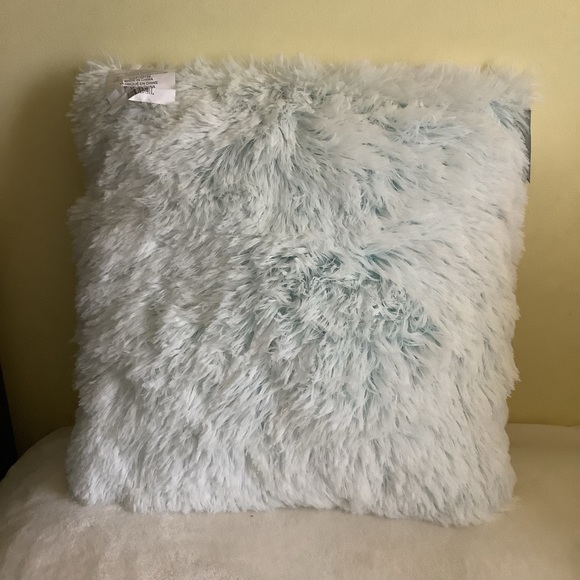 Room2Room | Accents | New Ice Blue Fuzzy Pillow | Poshmark